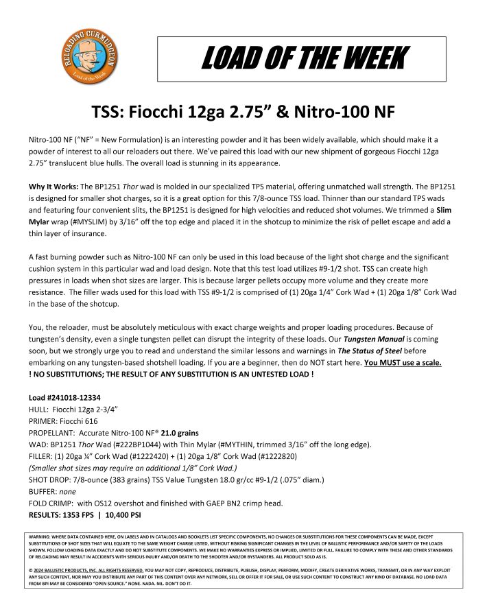 Ballistic Products - Shotgunner Supplies